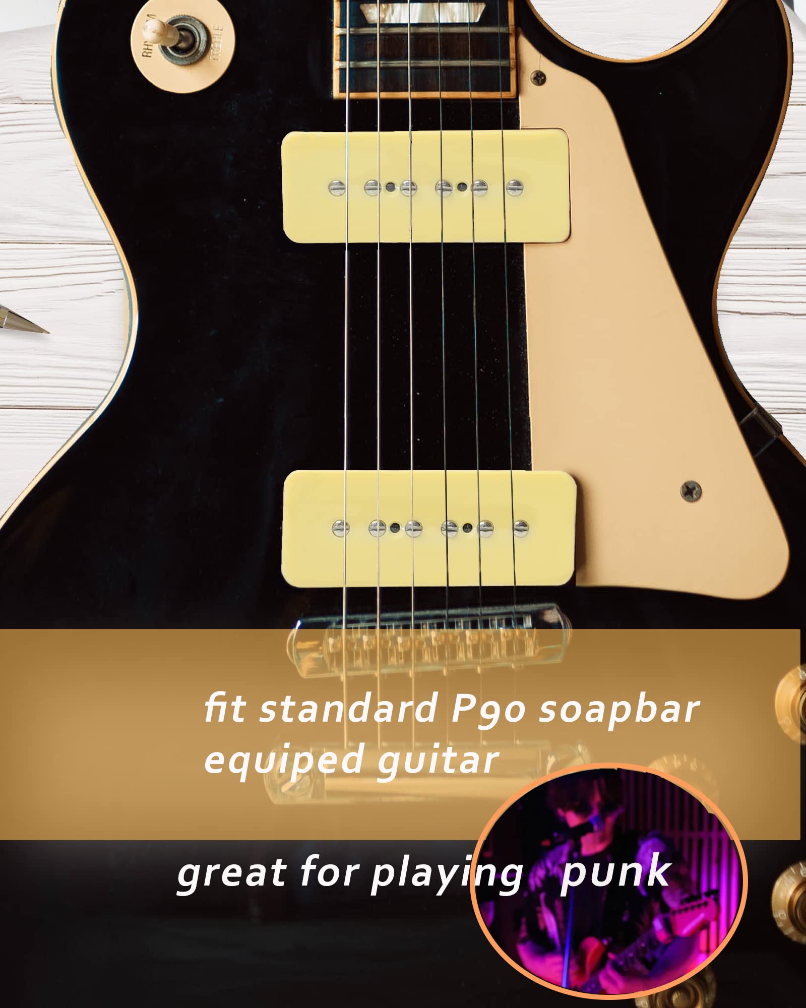 Snapklik.com : LAMSAM P90 Pickup Set, Single Coil Neck Bridge PUP ...