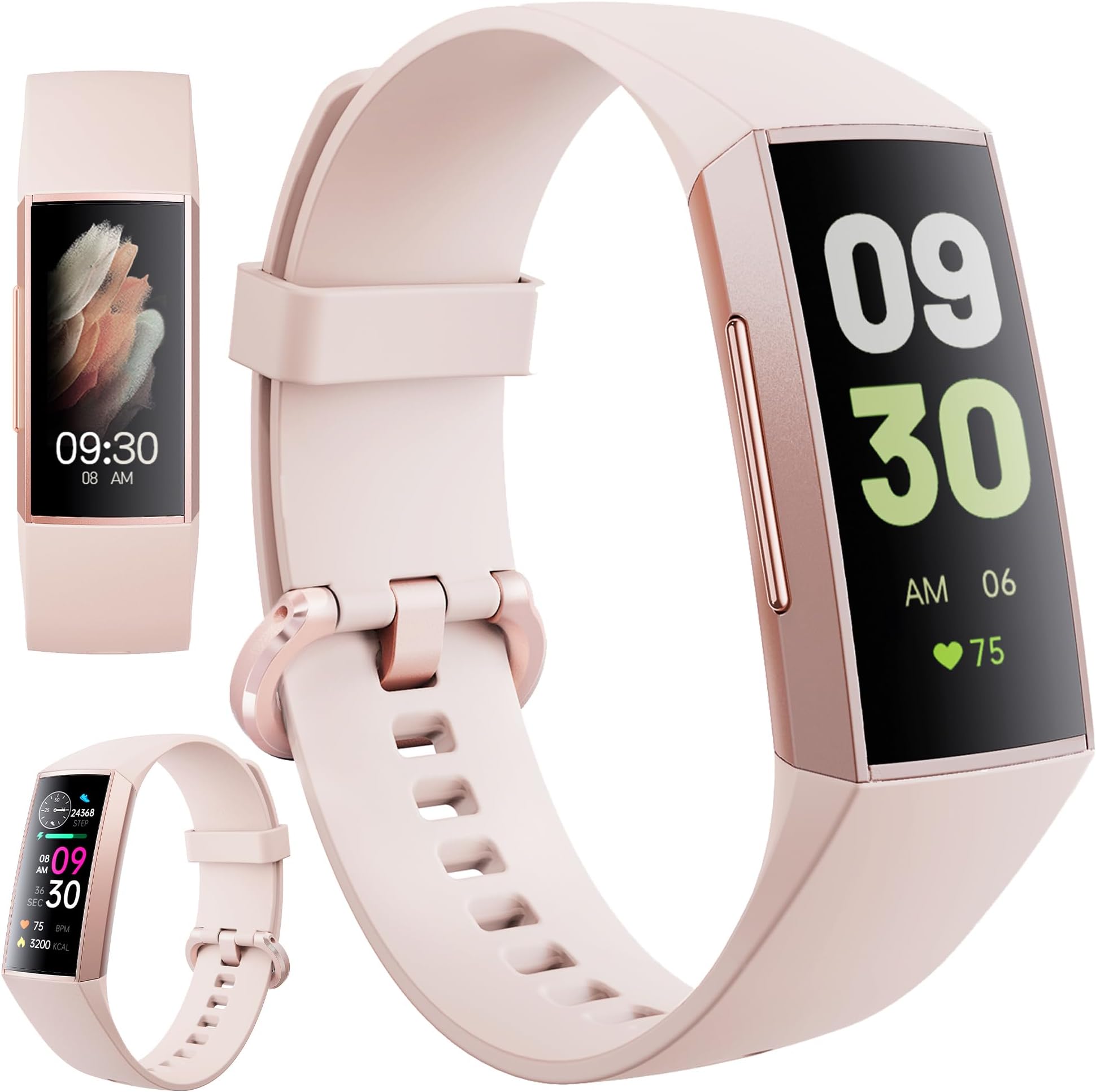 Amazon.com: Smart Bracelet with Step Counter, Heart Rate Monitor and ...