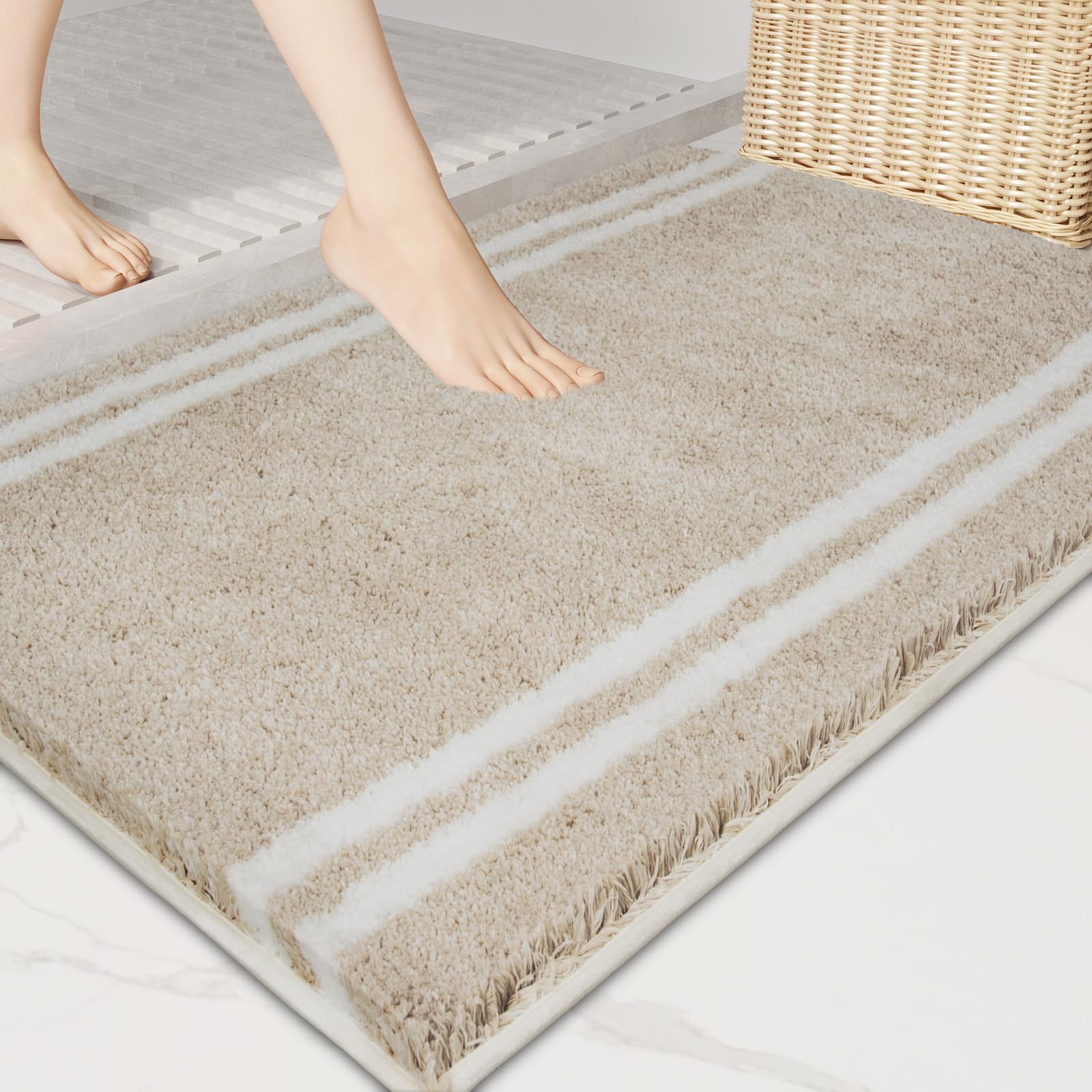 Amazon.com: PURRUGS Non-Slip Bathroom Rug 24" x 36" - Super Absorbent ...