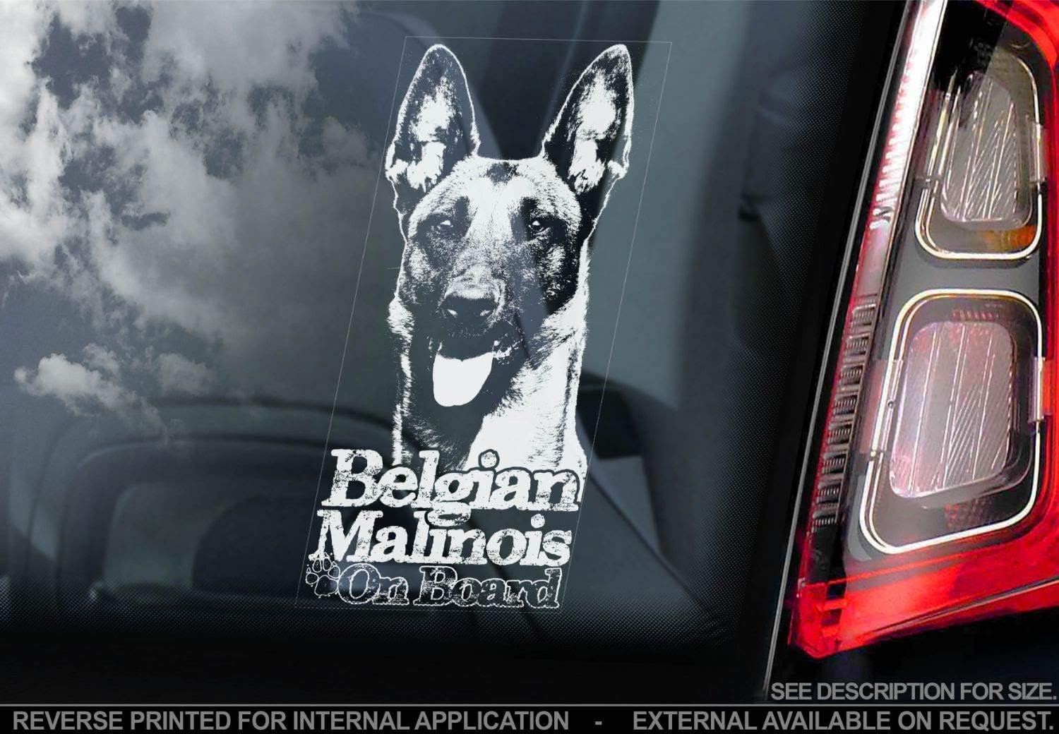 Belgische Malinois - Auto Sticker - Hund Zeichen Fenster, Stoßstangen ...
