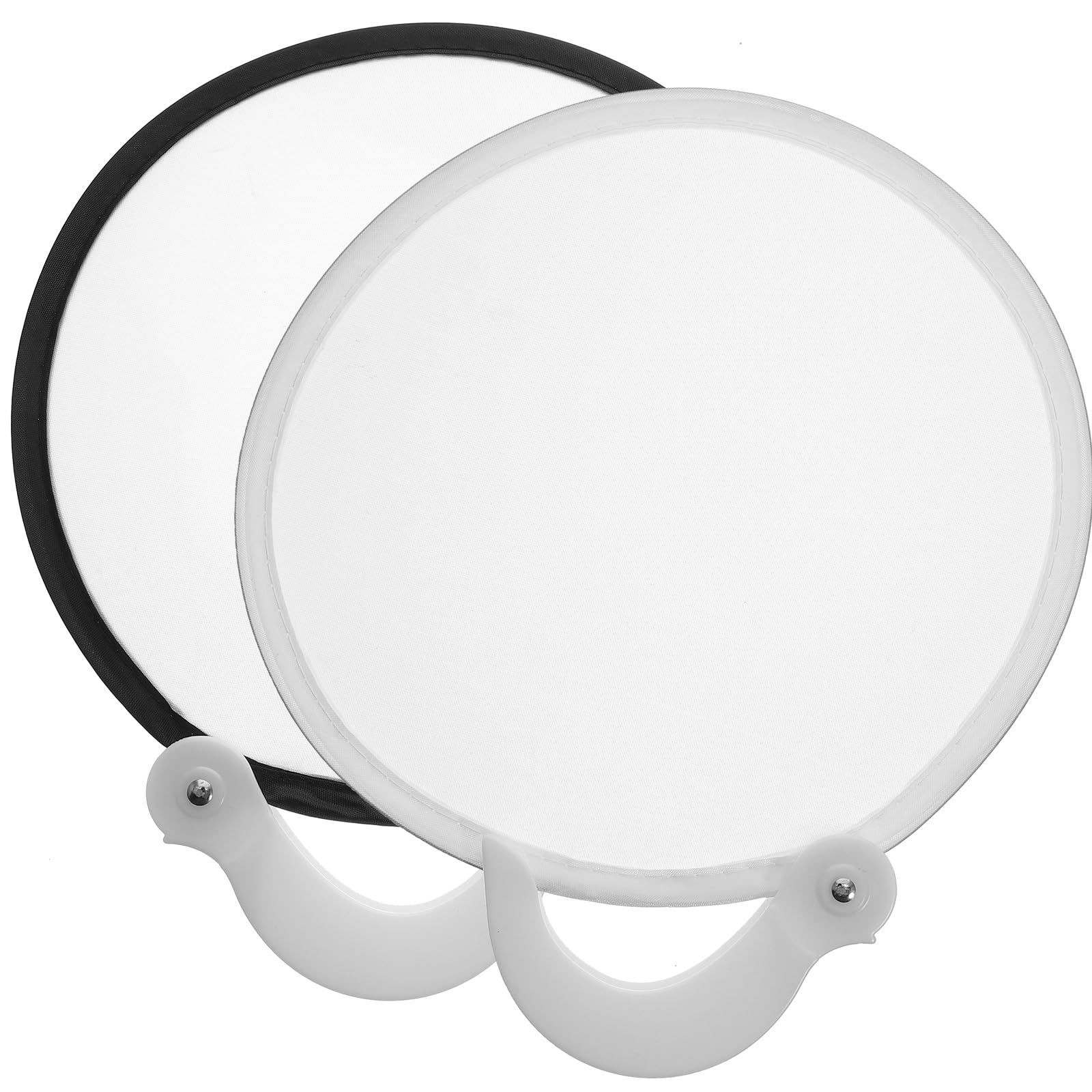 Amazon.com: VOSAREA 2pcs Folding Fan Round Handheld Folding Fan Mini ...