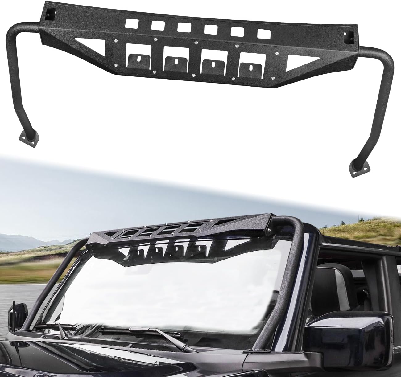 Amazon.com: MSIZOY Heavy Duty Steel Roof Sun Visor Cowl Body Armors ...