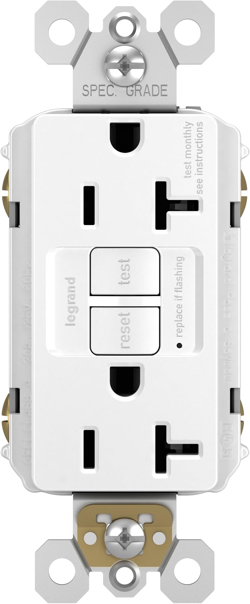 Eaton GFCI Self-Test 20A -125V Tamper Resistant Duplex Receptacle (3 ...
