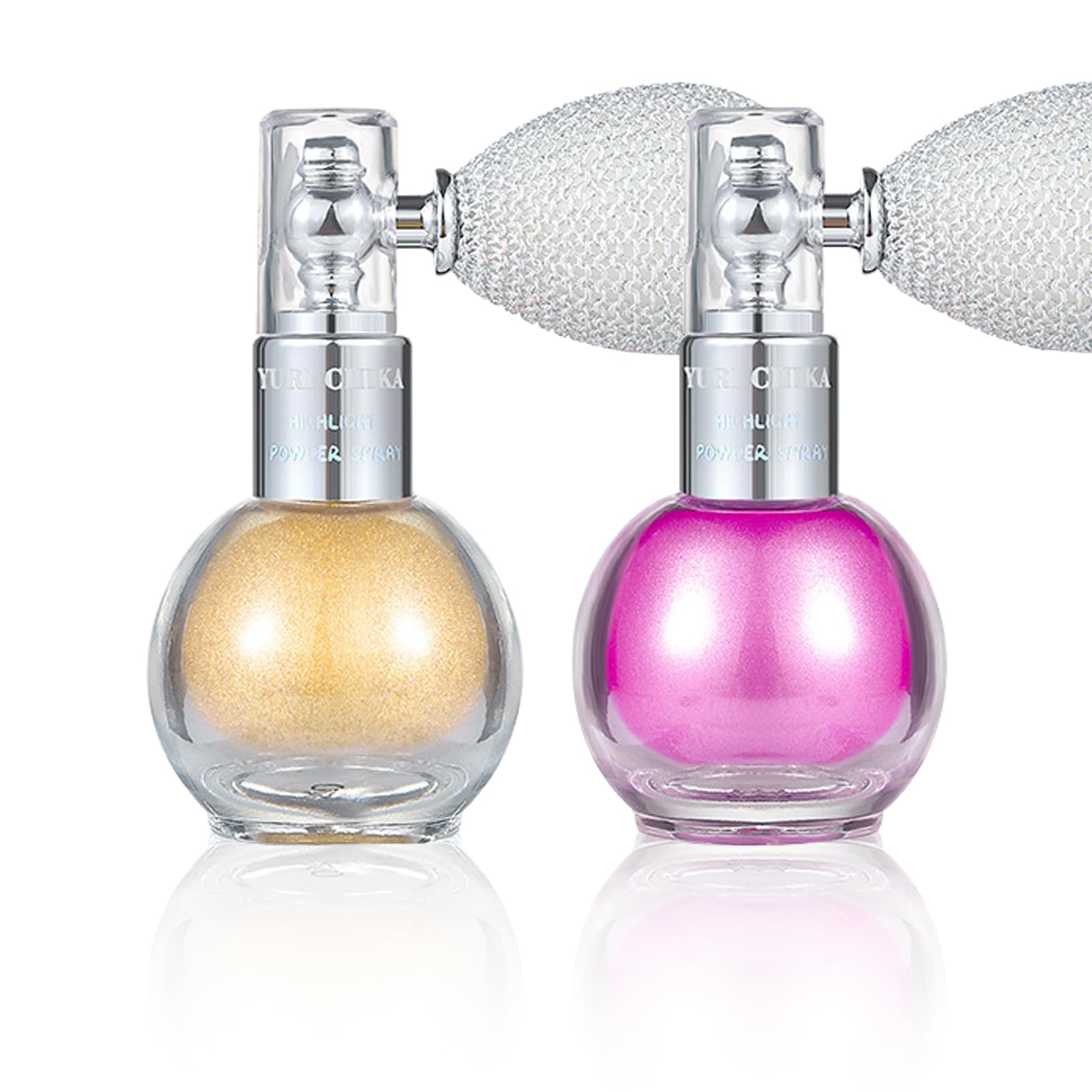 RoseFlower 2pcs Glitter Spray, Body Glitter Spray for Hair Face Skin ...