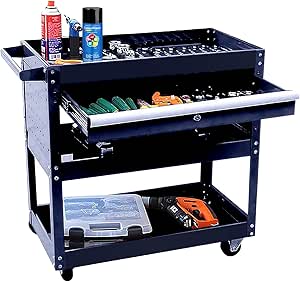 Amazon.com: Tooremine 3 Tier Rolling Tool Cart,330 lb Capacity Utility Cart on Wheels,Metal ...
