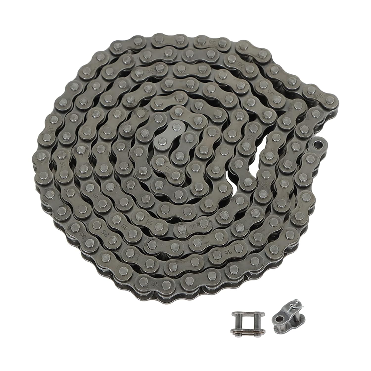 #35 Roller Chain 160 Links 5 Feet with 2 Connecting Links and 1 Offset ...
