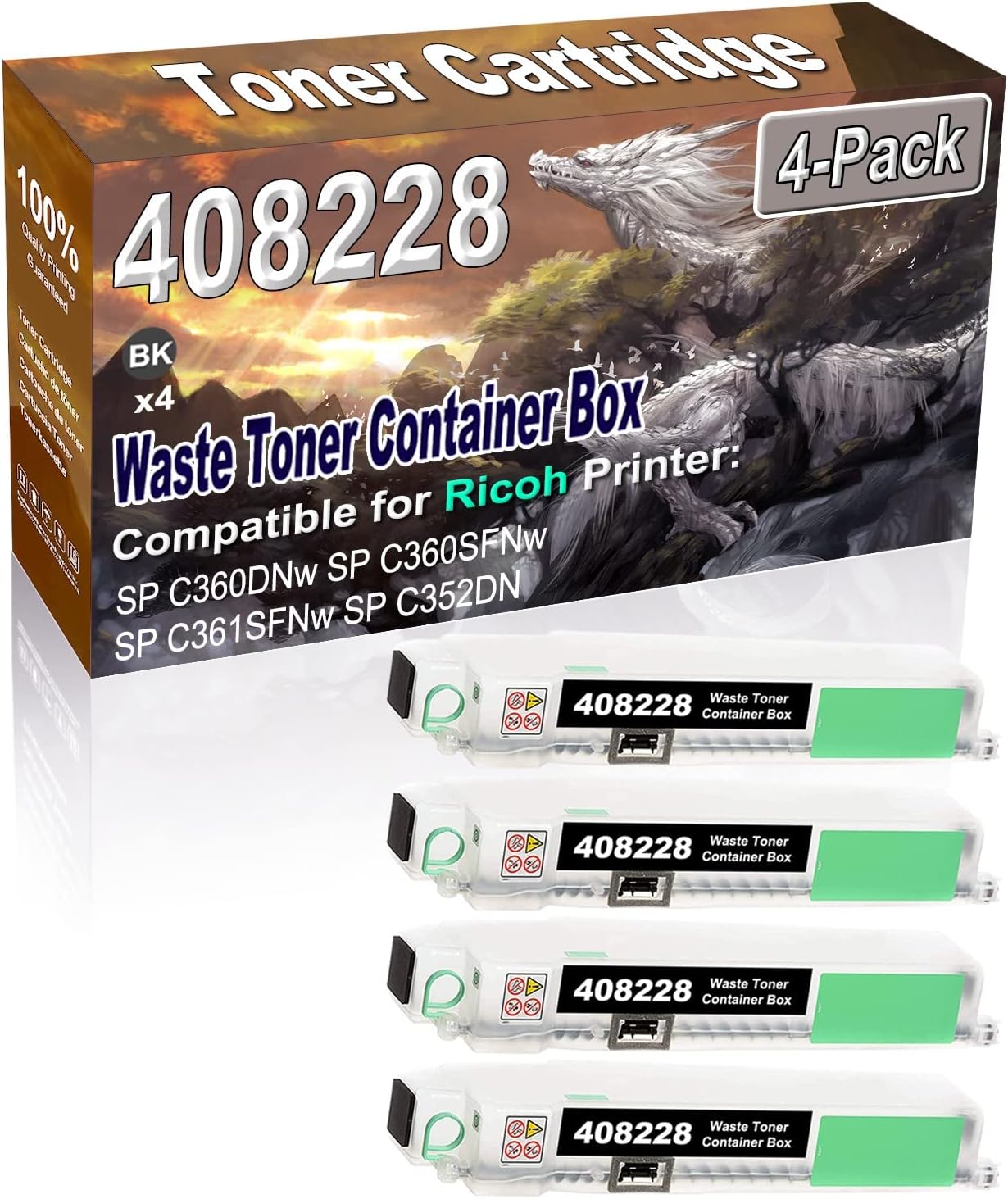 Amazon.com: SINIYA 4-Pack (Black) Compatible SP C360DNw SP C360SFNw SP ...