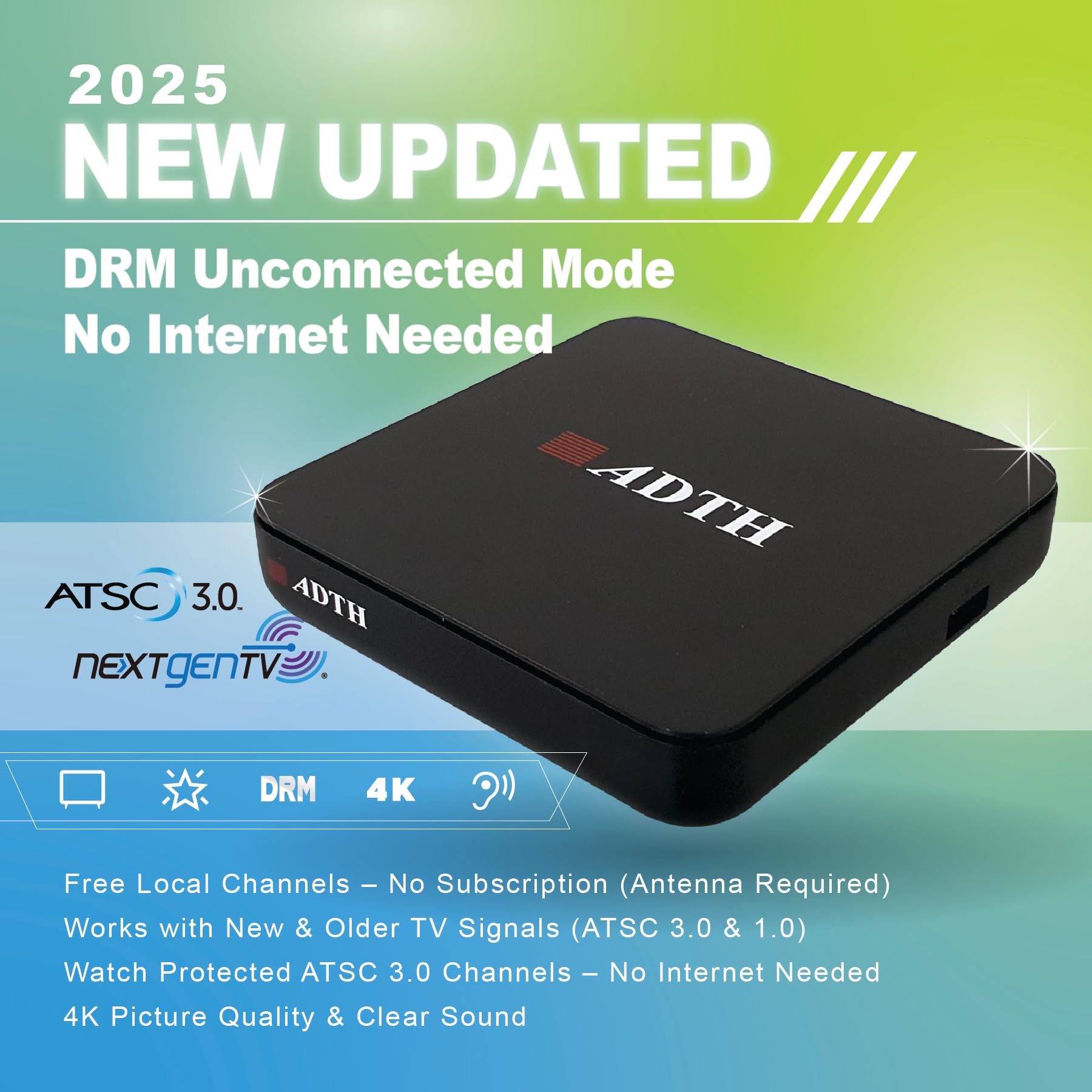 Snapklik.com : ADTH NextGen TV Box Gen 2, ATSC 3.0/1.0 Digital Tuner ...