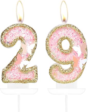 Amazon.com: iNINGER Birthday Candle,Butterfly 29th Birthday Party ...