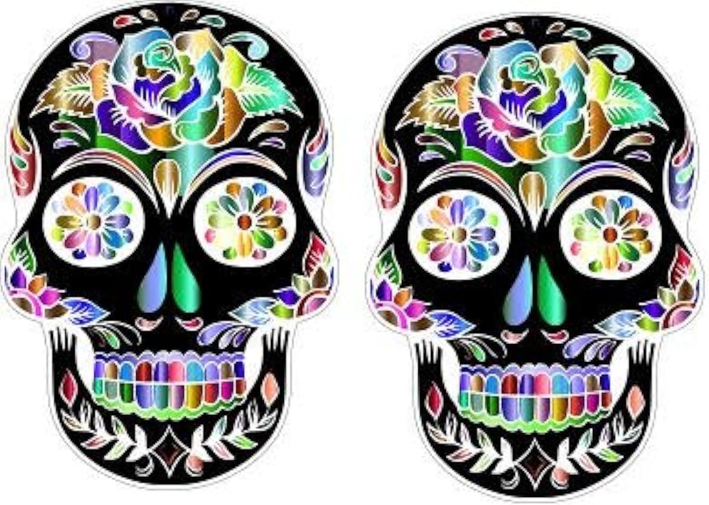 Amazon.com - Teal Bow Skull Car Stickers Decals Waterproof Car Styling ...