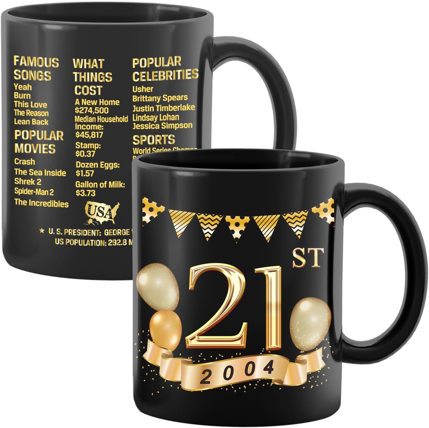 Amazon.com: freedomlook Personalized 21st Birthday Coffee Mug, 21 Year ...