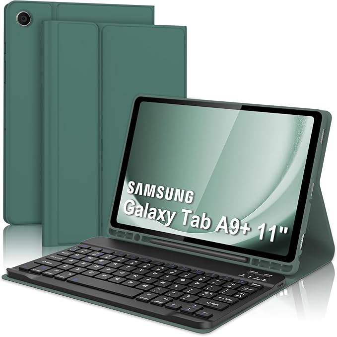 Keyboard Case for Samsung Galaxy Tab A9+ 11", Magnetically Detachable ...