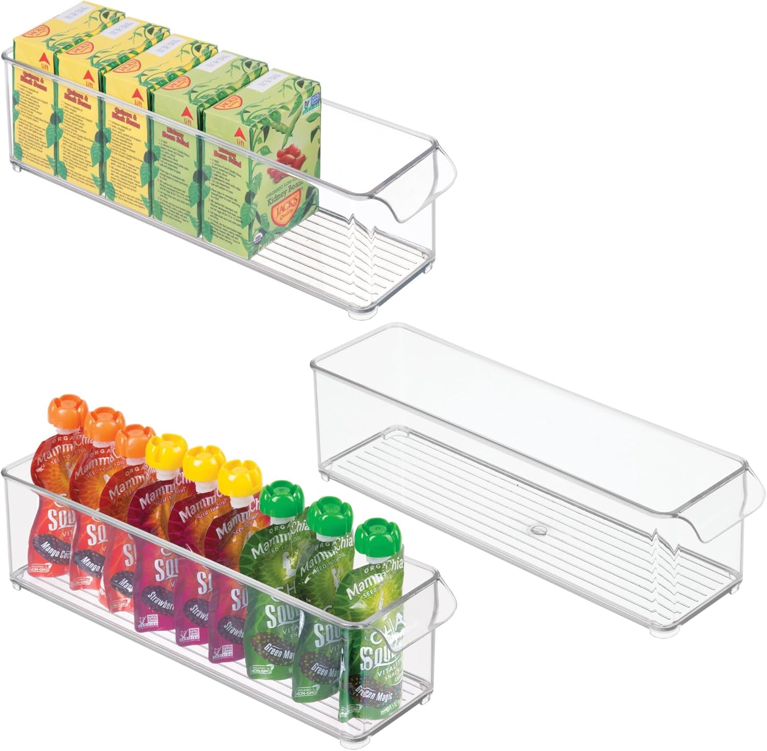 InterDesign iDesign Stackable Fridge Storage Bin with Handle - Fridge ...