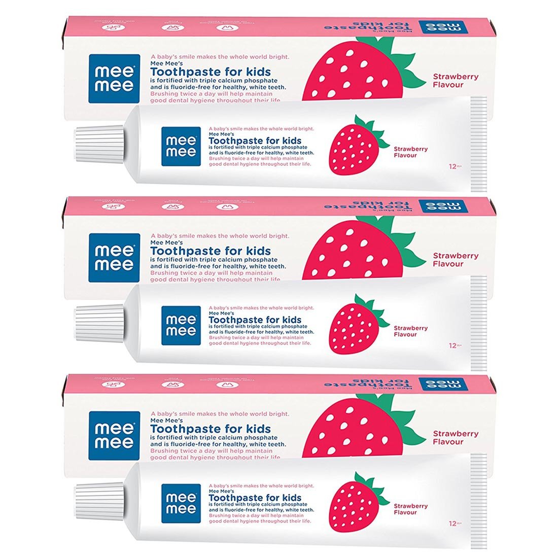Amazon.com: Mee Mee Fluoride Free Strawberry Flavor Toothpaste, 70g ...