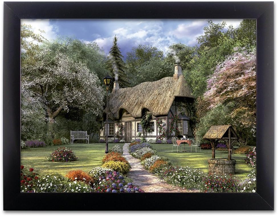 Amazon.com: BANBERRY DESIGNS 3D Chalet in The Mountains with Flower ...