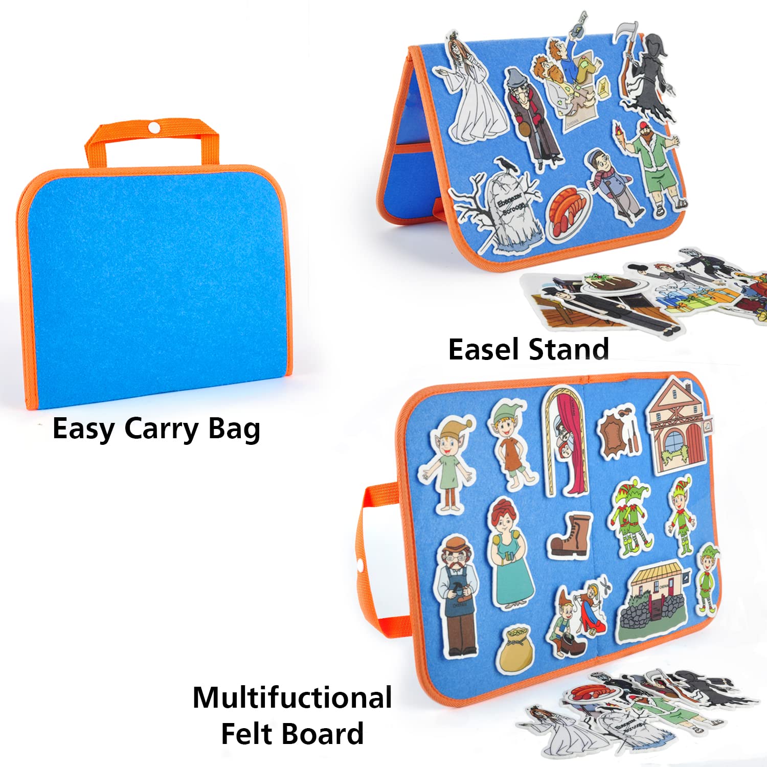 Snapklik.com : 4 Pack Christmas Felt Board Story Set, A Christmas Carol ...