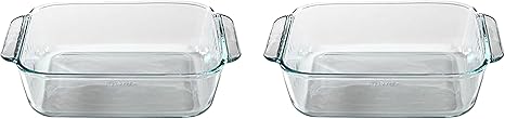Amazon.com: Pyrex 222 2qt Glass Baking Dishes - 2 Pack Made in the USA ...