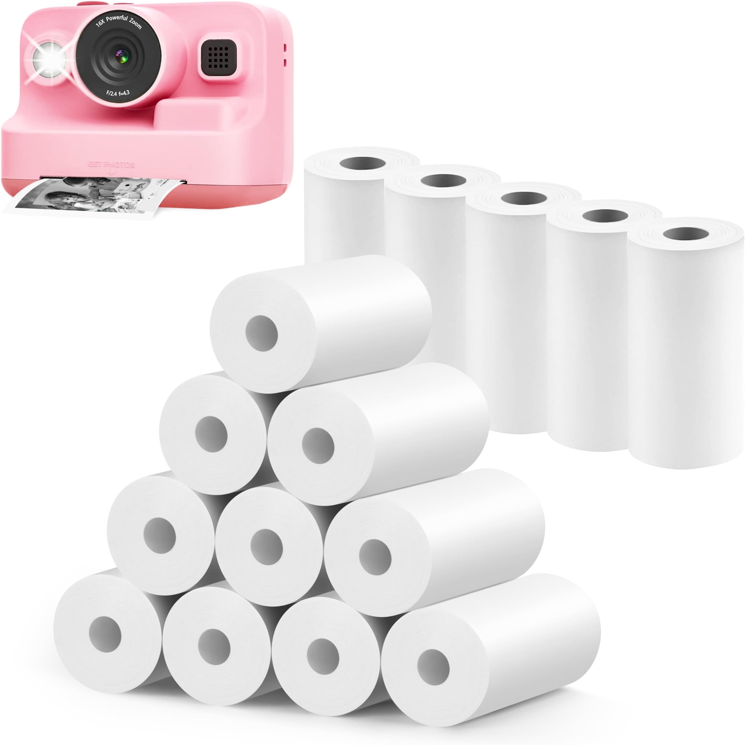 MIARALA 15 Rolls Instant Camera Refill Print Paper, HD Paper Camera ...