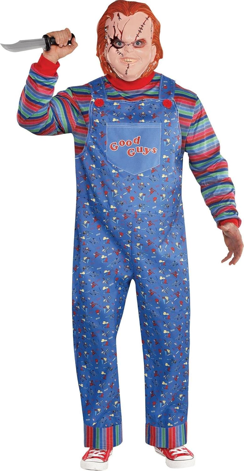 Amazon.com: Party City Chucky Costume for Men - Child’s Play Scary ...