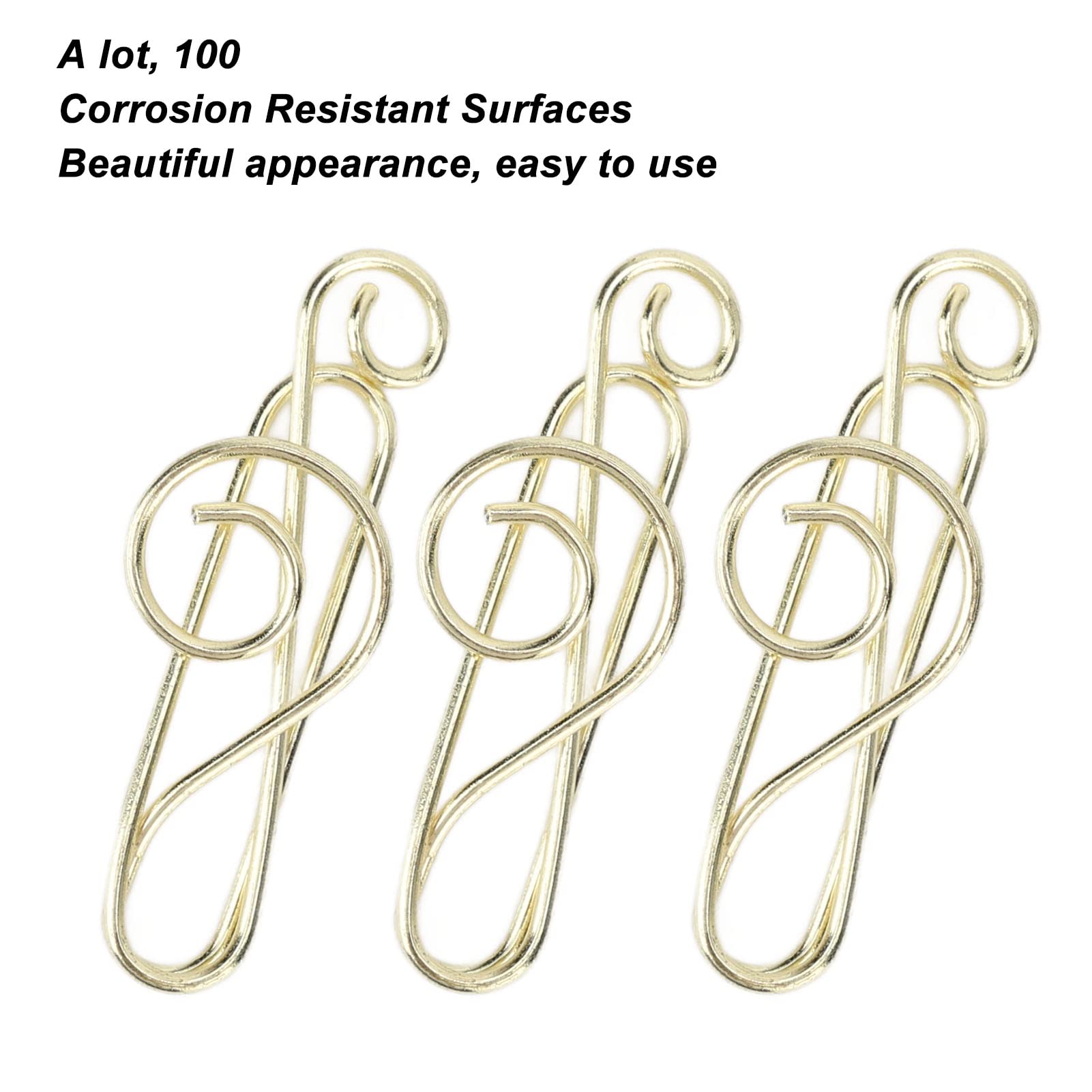 Snapklik.com : 100Pcs Note Shape Paper Clips, Multi Purpose, Resistant ...