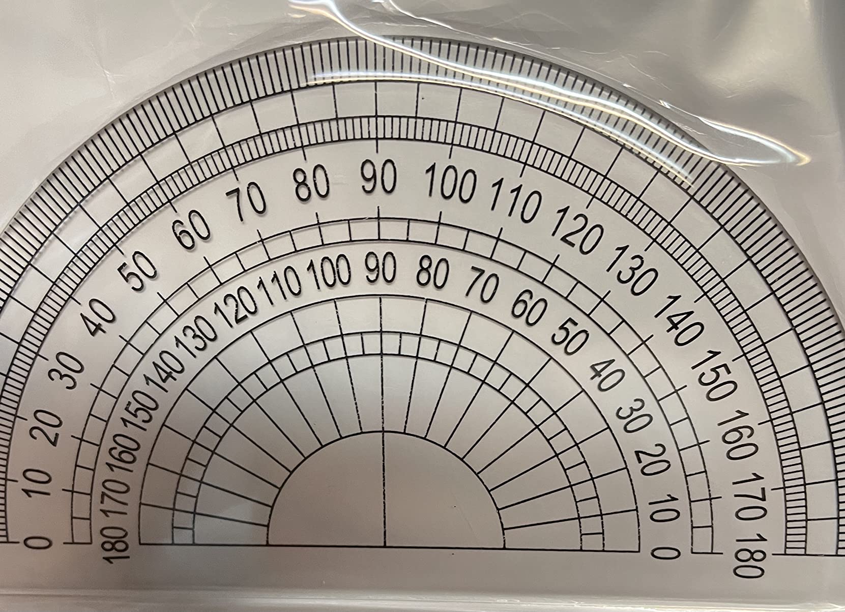 Amazon.com : Plastic Protractor 180 Degree Math Protractors 4 inch Math ...