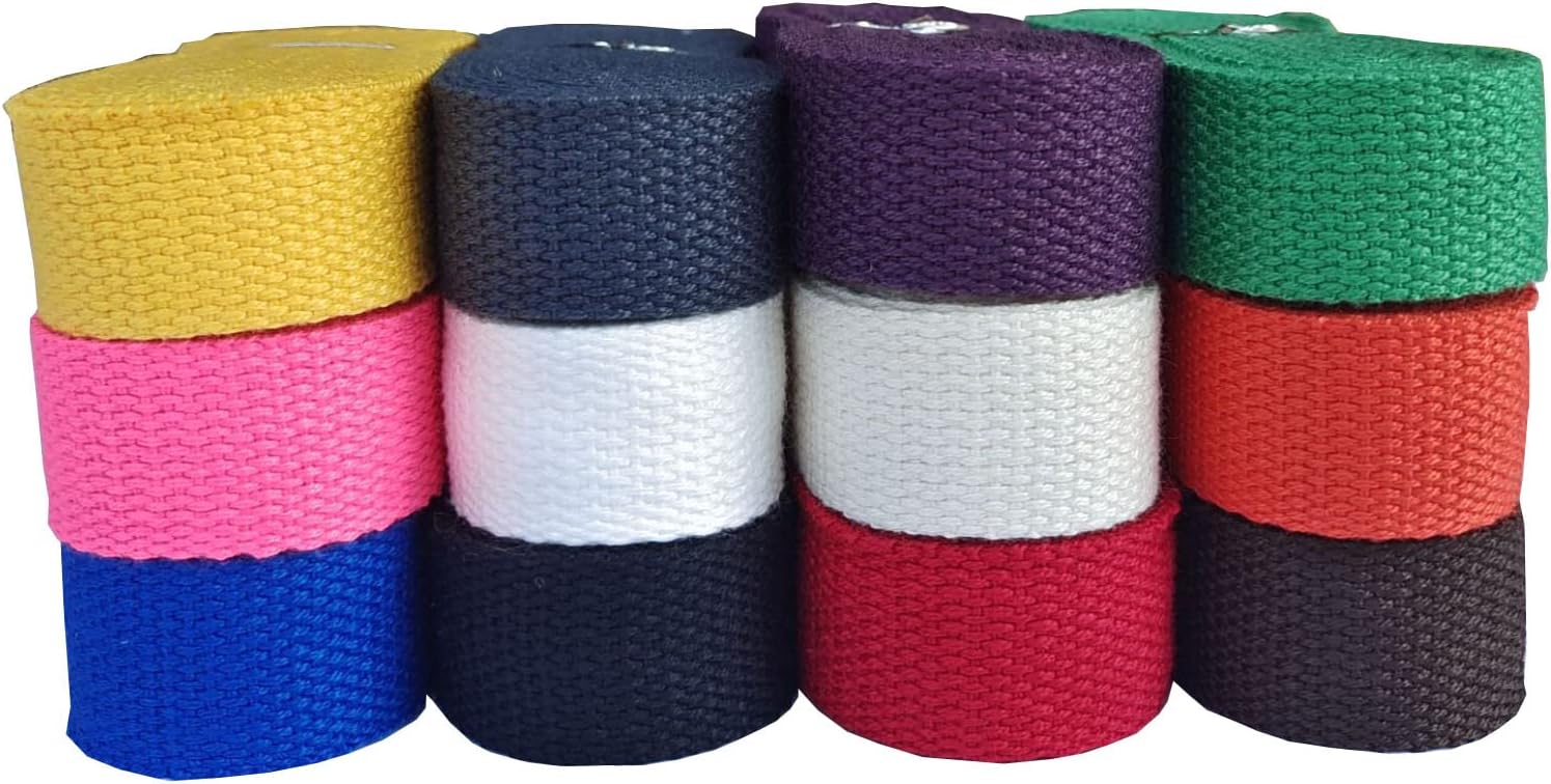 Amazon.com: Cotton Webbing 1.5 Inch 24 Yards 12 Colors Mediumweight ...