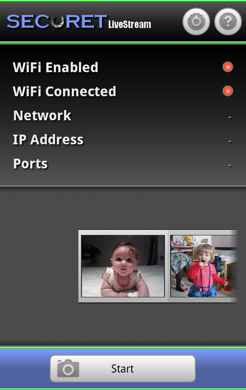 SECuRET LiveStream DEMO (Camera/WiFi) - App on Amazon Appstore