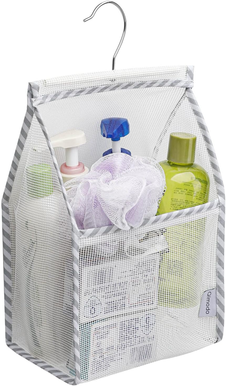 Amazon.com: FishMM Hanging Mesh Shower Caddy College with Hooks, Bath ...