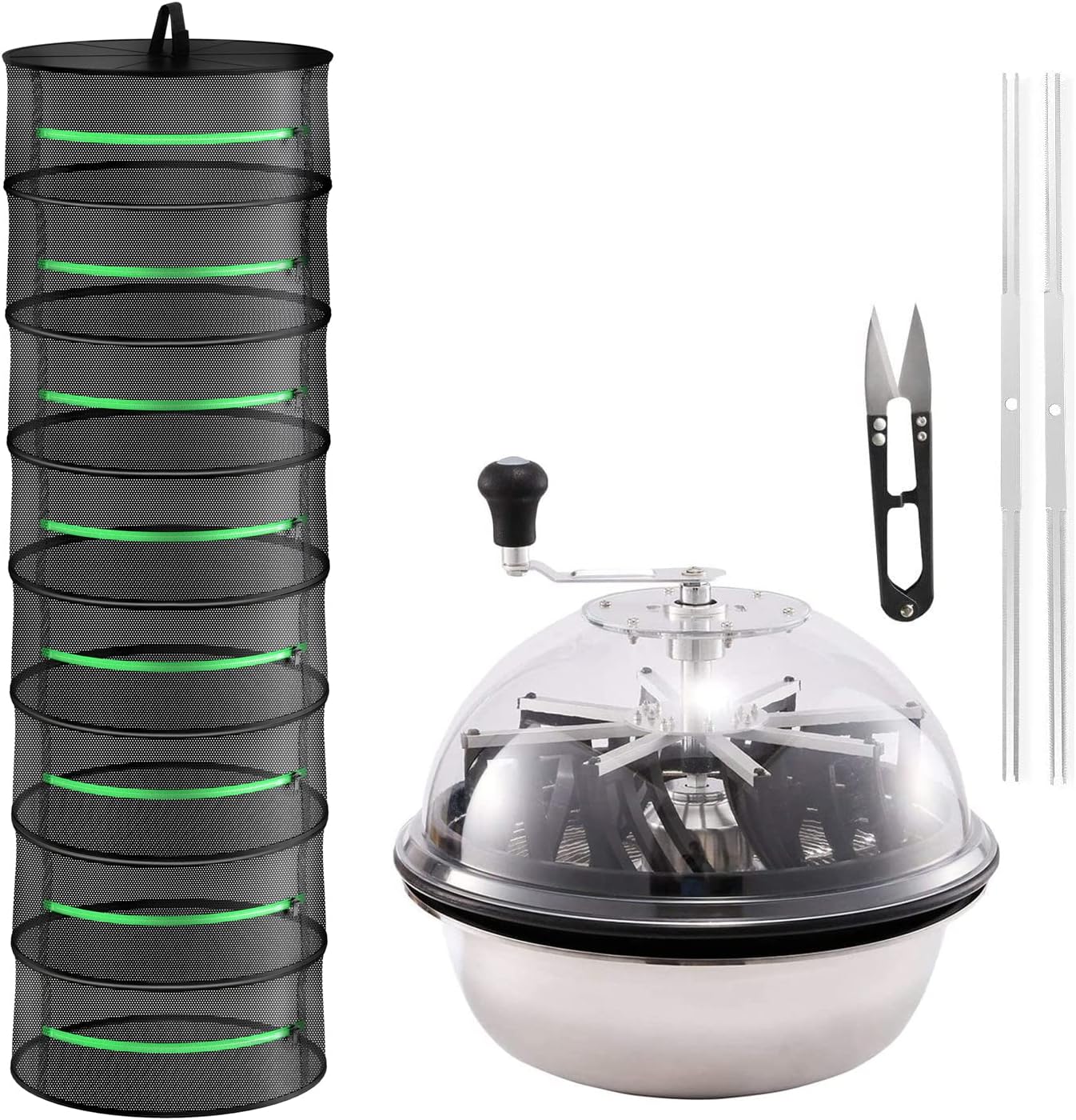 Amazon.com: iPower 16 inch Bud Leaf Bowl Trimmer, Twisted Spin Cut with Stainless Steel Blades ...