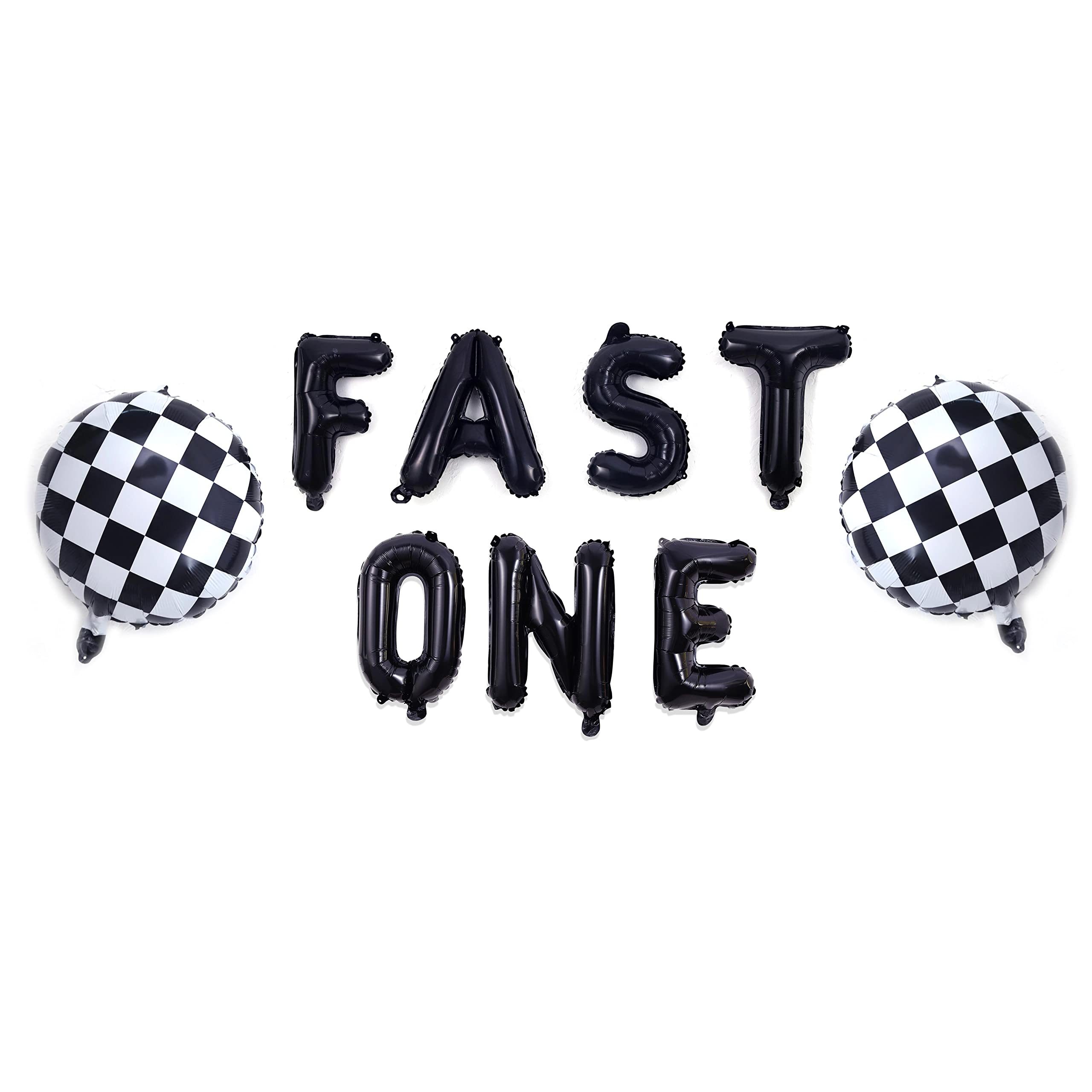 Buy VAVAYAO Race Car Birthday Fast One Balloons Banner - 1st Birthday ...