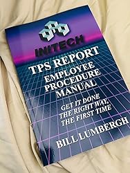 Initech TPS Report Employee Procedure Manual: Funny Novelty Notebook ...