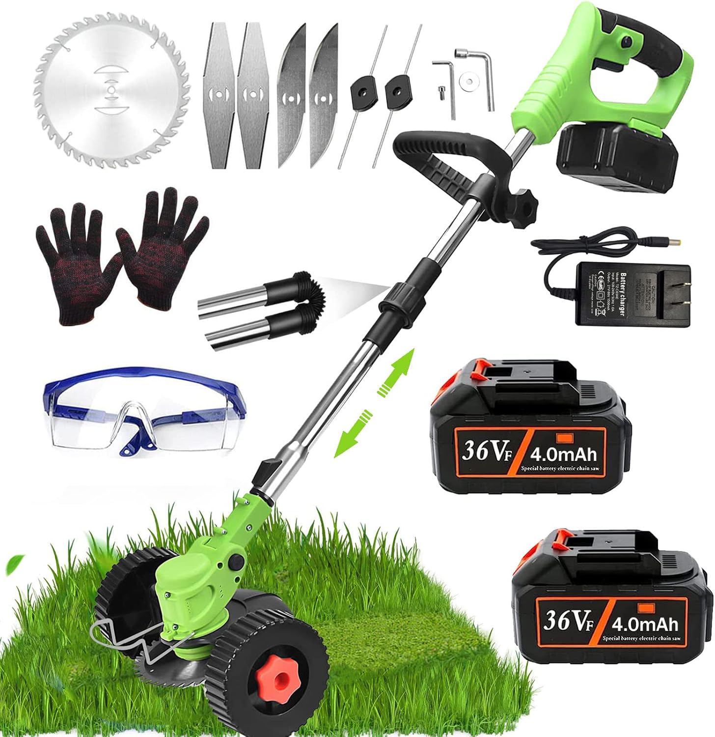 Amazon.com : Cordless Electric Weed Wacker 36V Grass Trimmer,Weed Eater ...