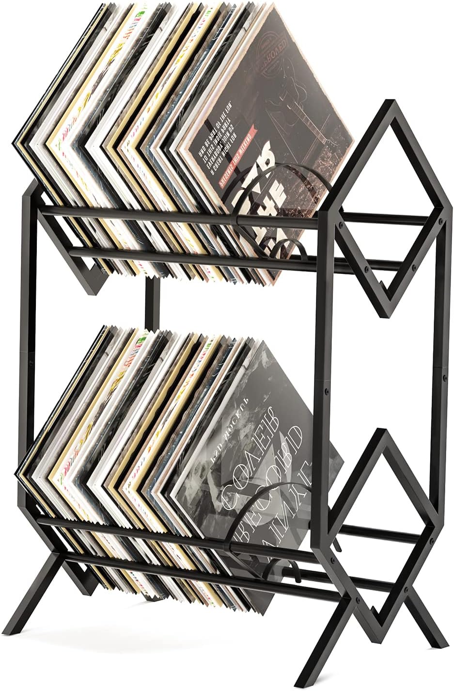 Amazon.com: GRAND ETOPIA Double layer Vinyl Record Storage Shelf - LP ...
