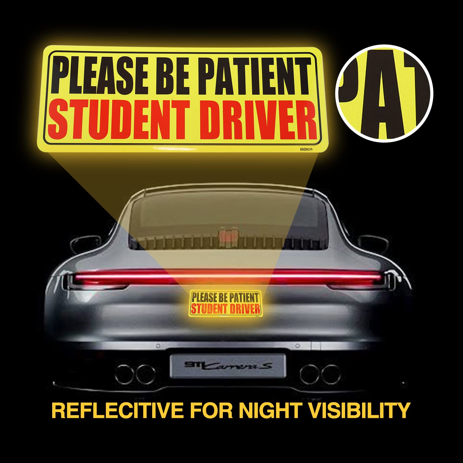 Snapklik.com : XYZCTEM New Student Driver Car Magnet,Reflective New ...