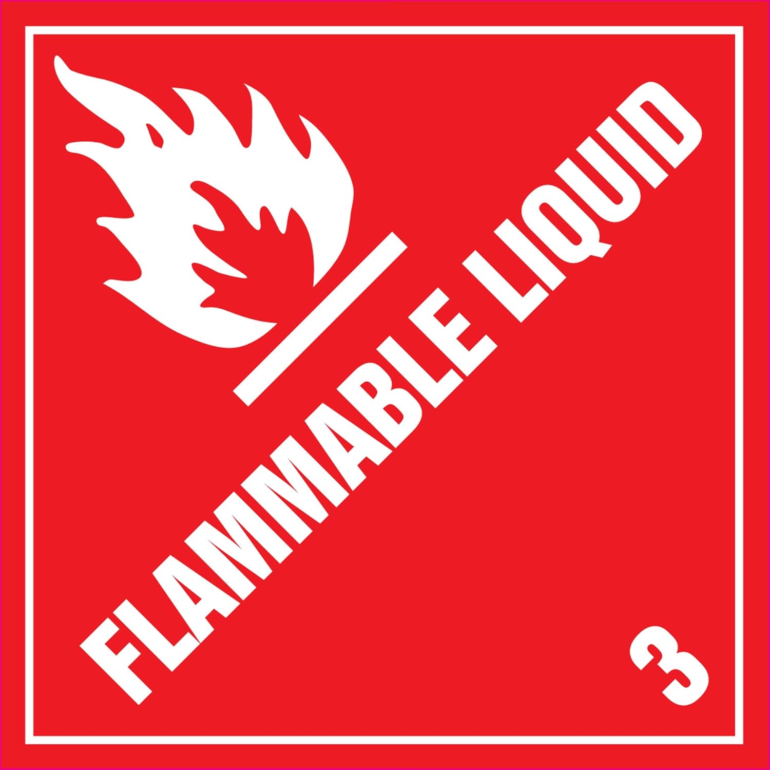 Amazon.com: Adhesive Label Preprinted Flammable Liquid Shipping Label ...