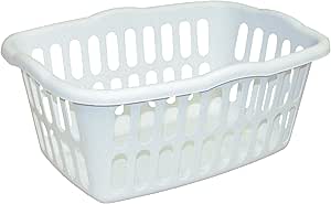 Sterilite 12458012 1.50-Bushel Rectangular Laundry Basket, White (Pack ...