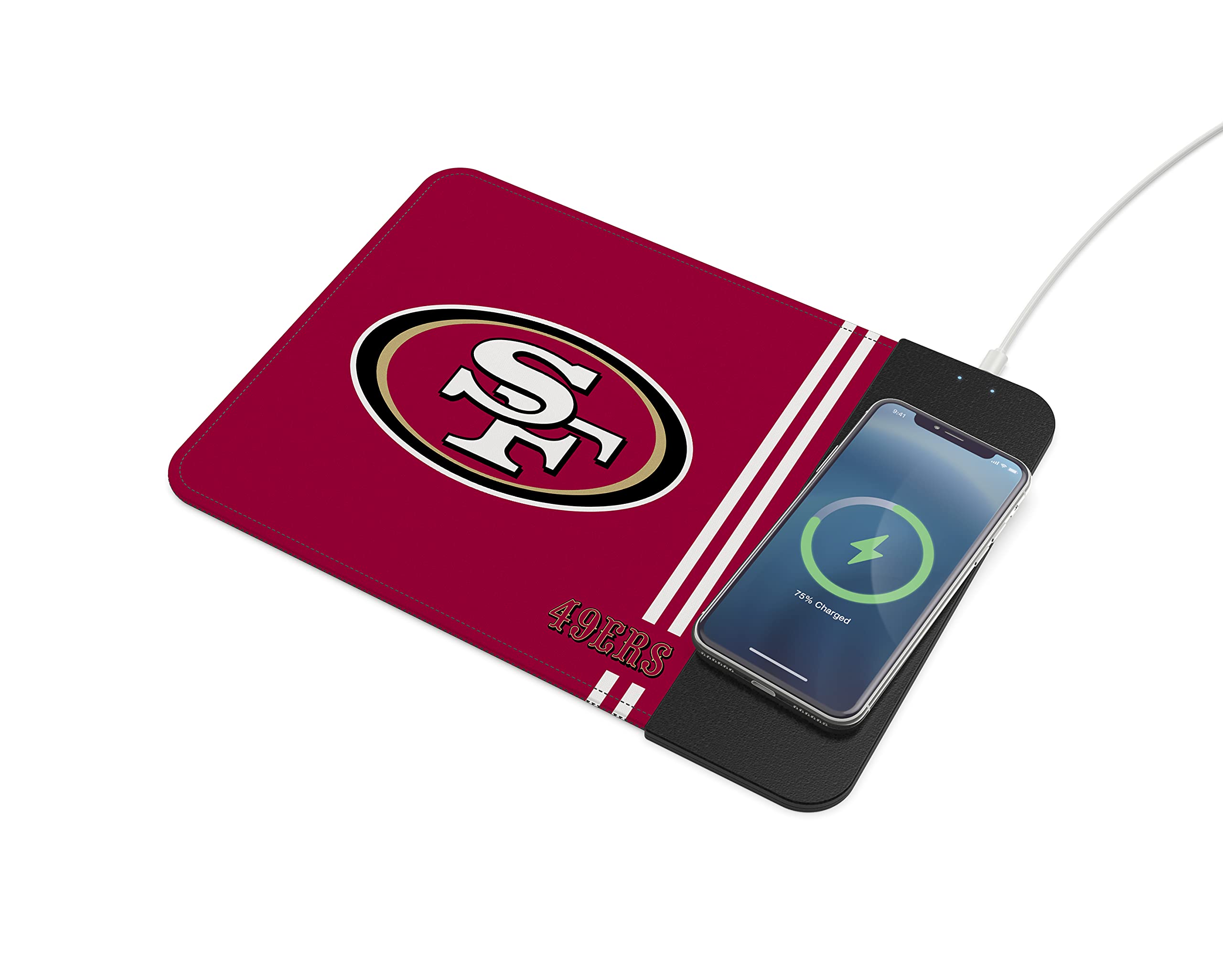 Amazon.com : SOAR NFL Wireless Charging Mouse Pad, San Francisco 49ers ...