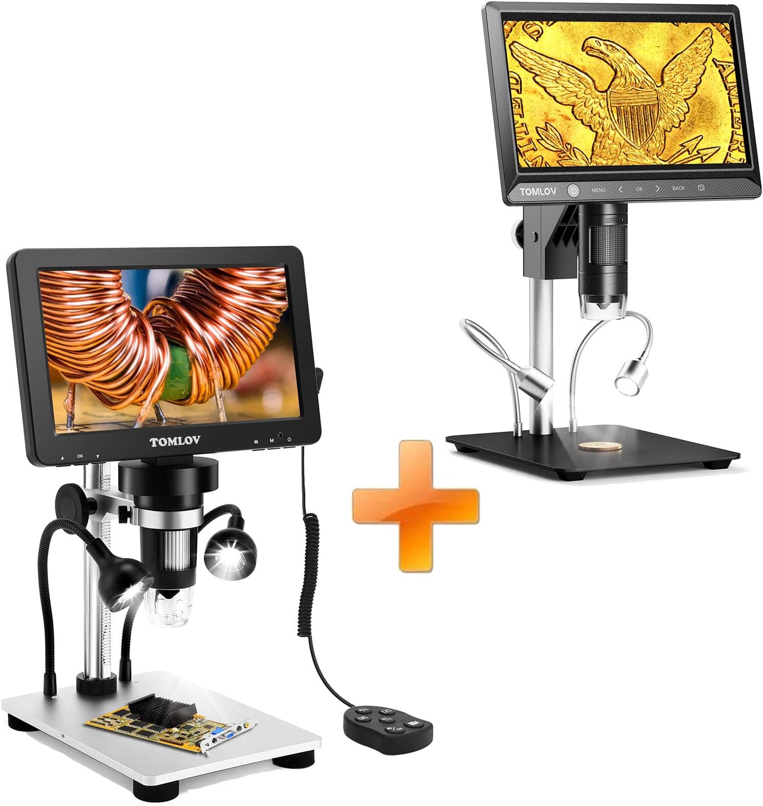 Amazon.com : TOMLOV DM702 10.1" Digital Microscope, Coin Microscope ...
