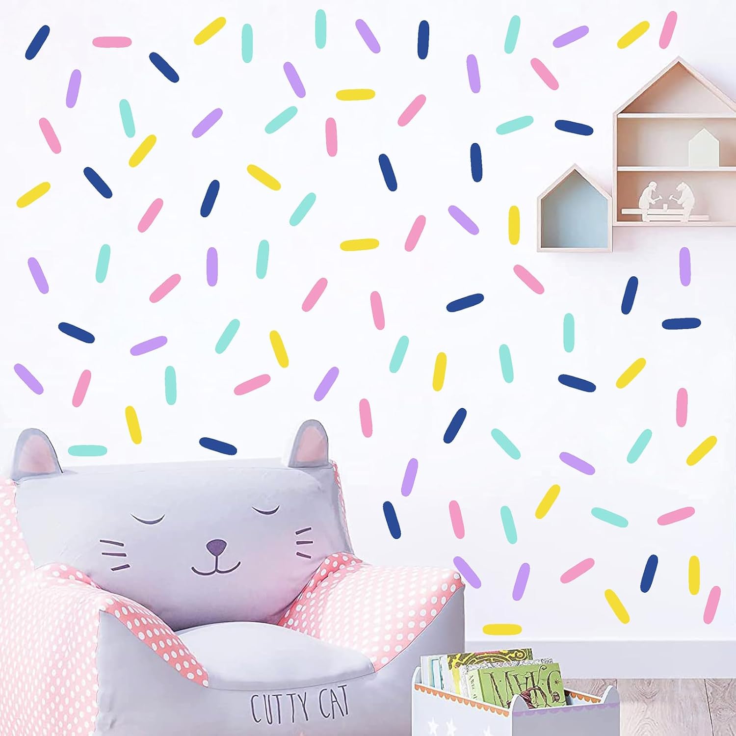 Colorful Sprinkle Wall Decals Peel and Stick Fabric Wall Decals ...