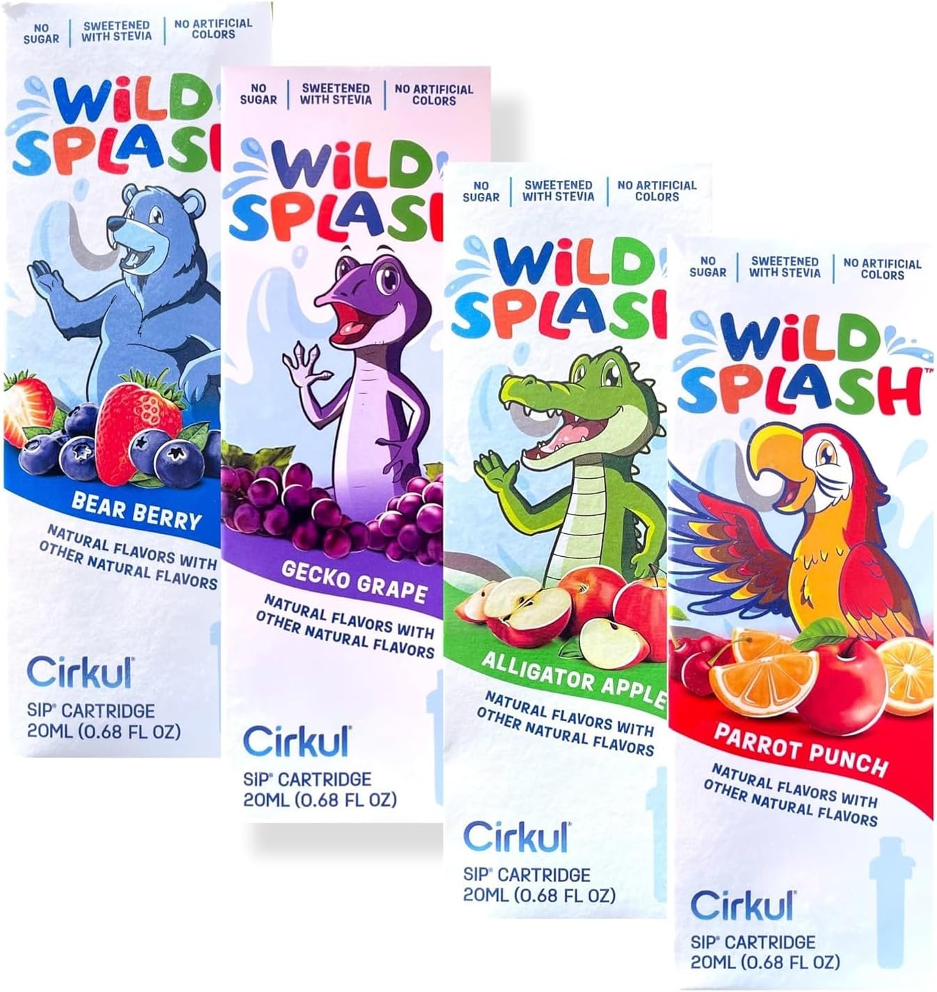 Amazon.com: Cirkul Wild Splash SIP cartdridge 4pk Bundle (Bear Berry ...