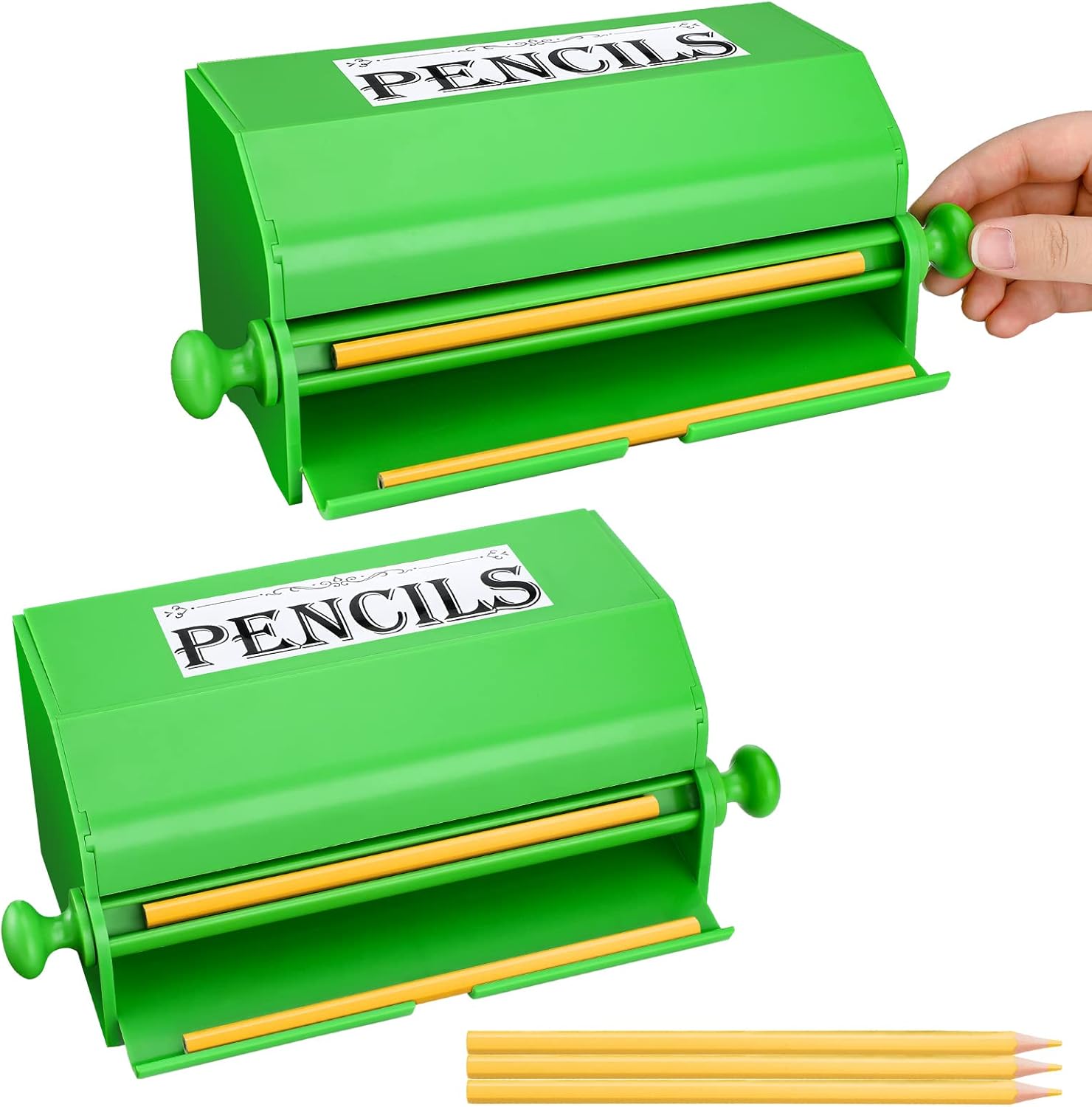 Amazon.com : Pencil Dispenser for Classroom Green Acrylic Dispenser ...