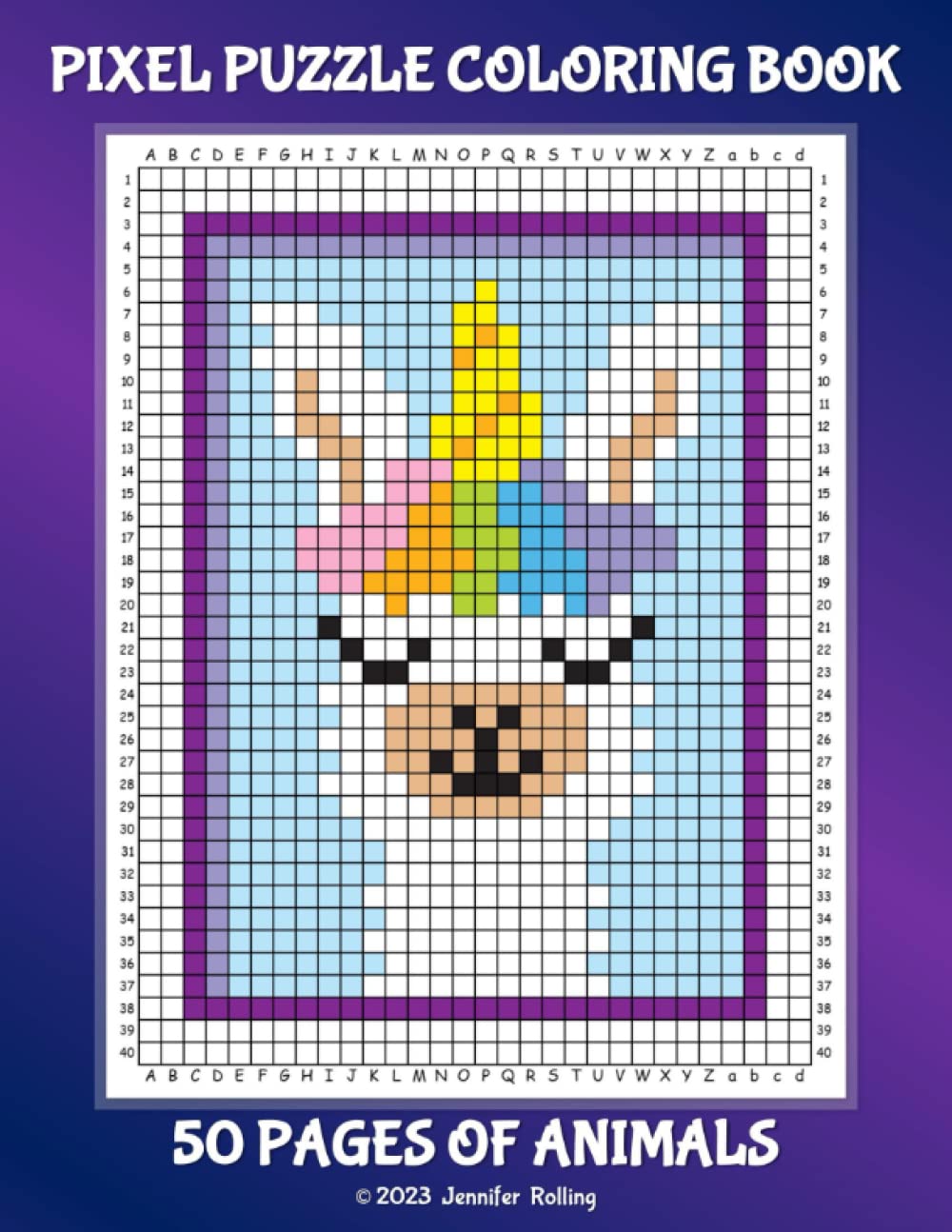 Amazon.com: PIXEL PUZZLE COLORING BOOK - 50 PAGES OF ANIMALS: BOOK 1 ...
