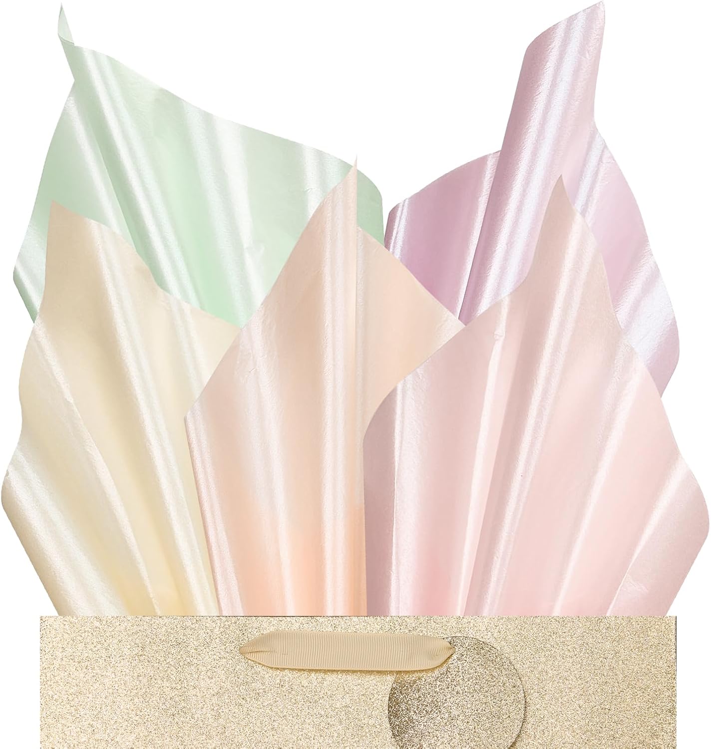 Amazon.com: PAPER FAIR 100 Sheets Pearl Colorful Gift Tissue Paper Bulk ...