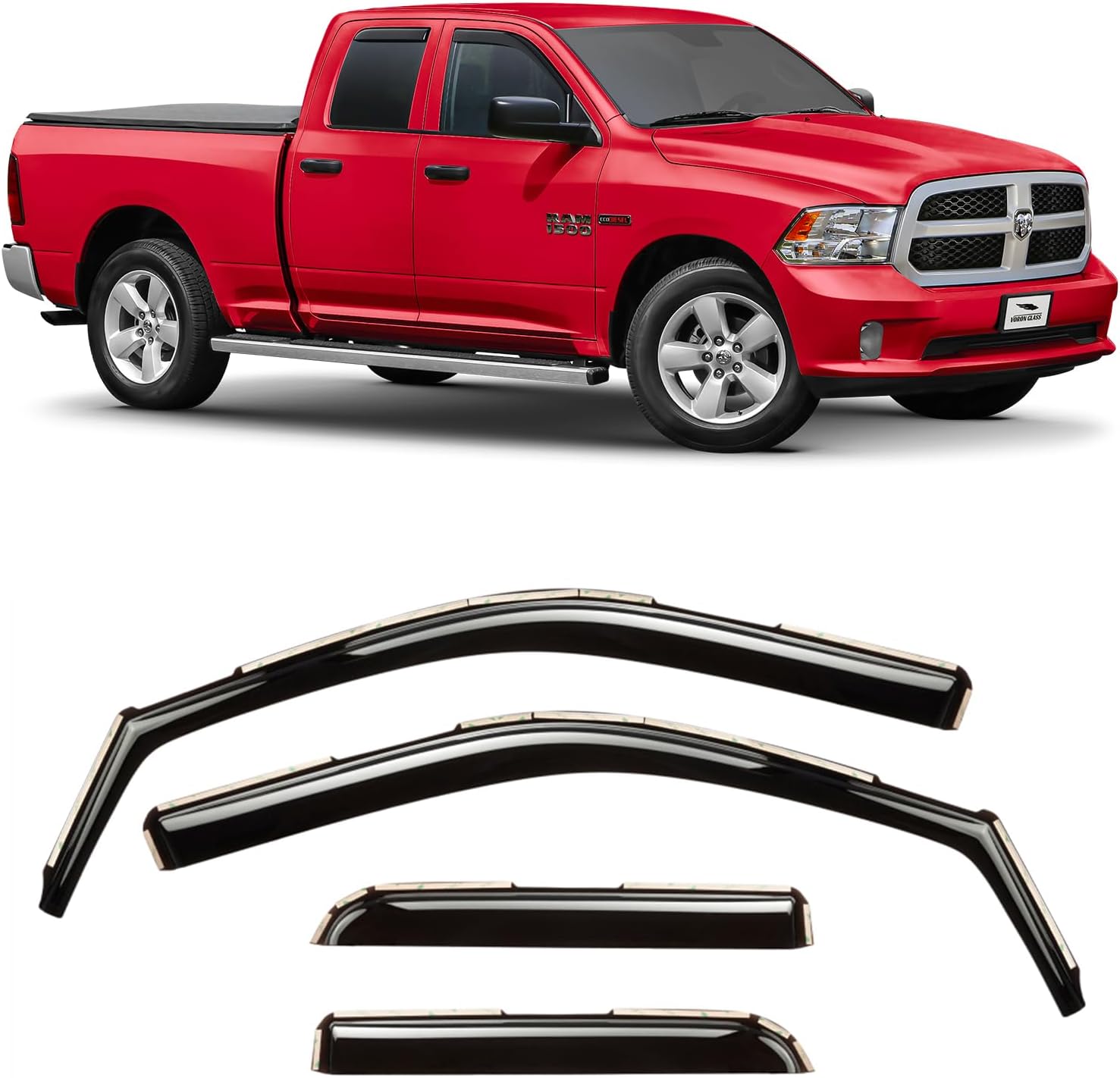 Amazon.com: Voron Glass in-Channel Extra Durable Rain Guards for Trucks ...