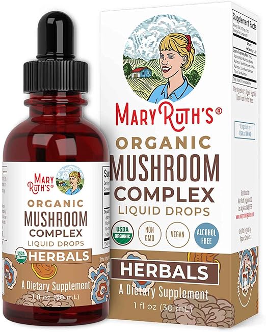 Amazon.com: USDA Organic Mushroom Complex by MaryRuth's | Herbal Liquid ...