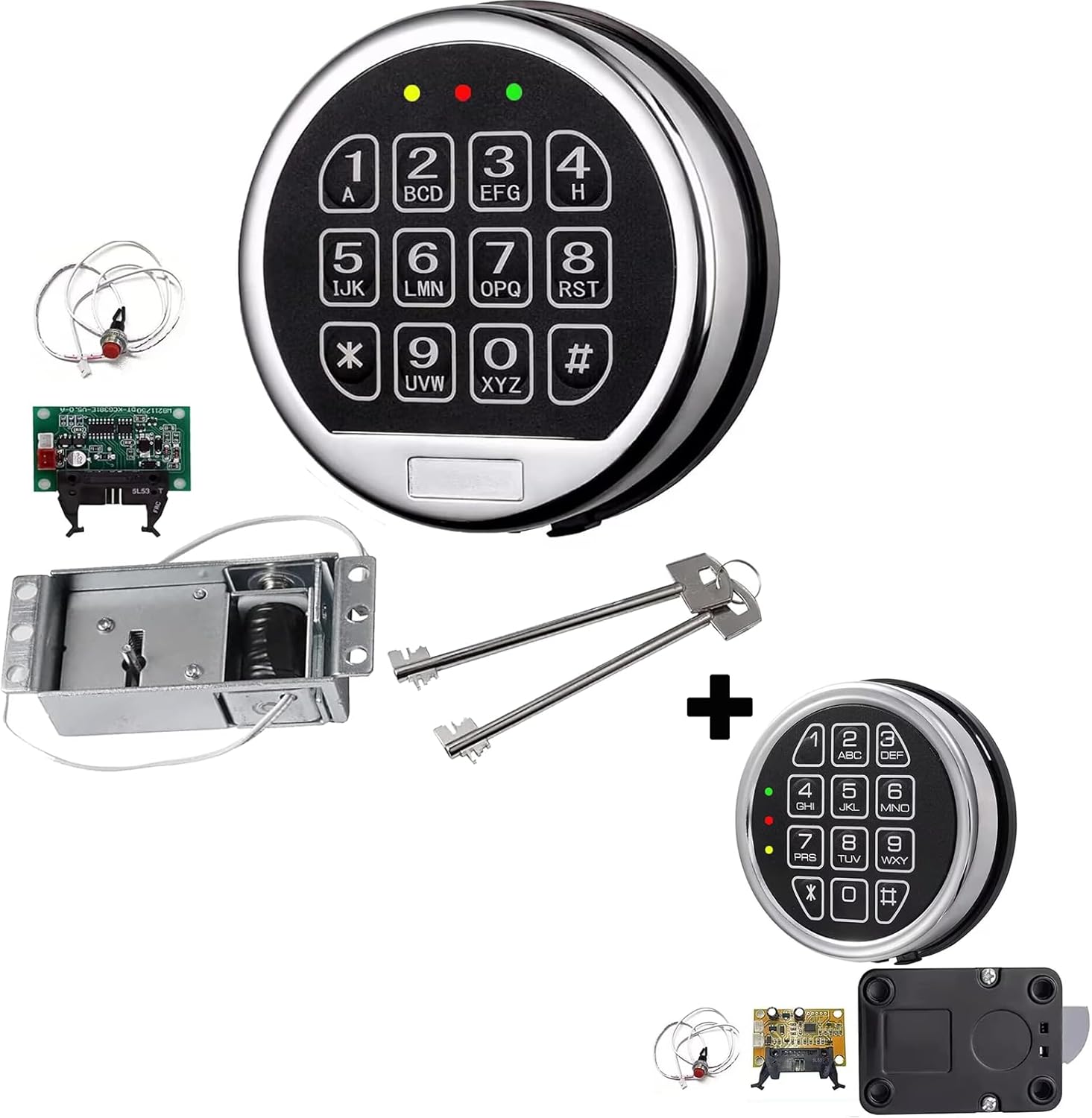 Amazon.com: Gun Safe Replacement Lock(Solenoid Lock with 2 Override ...