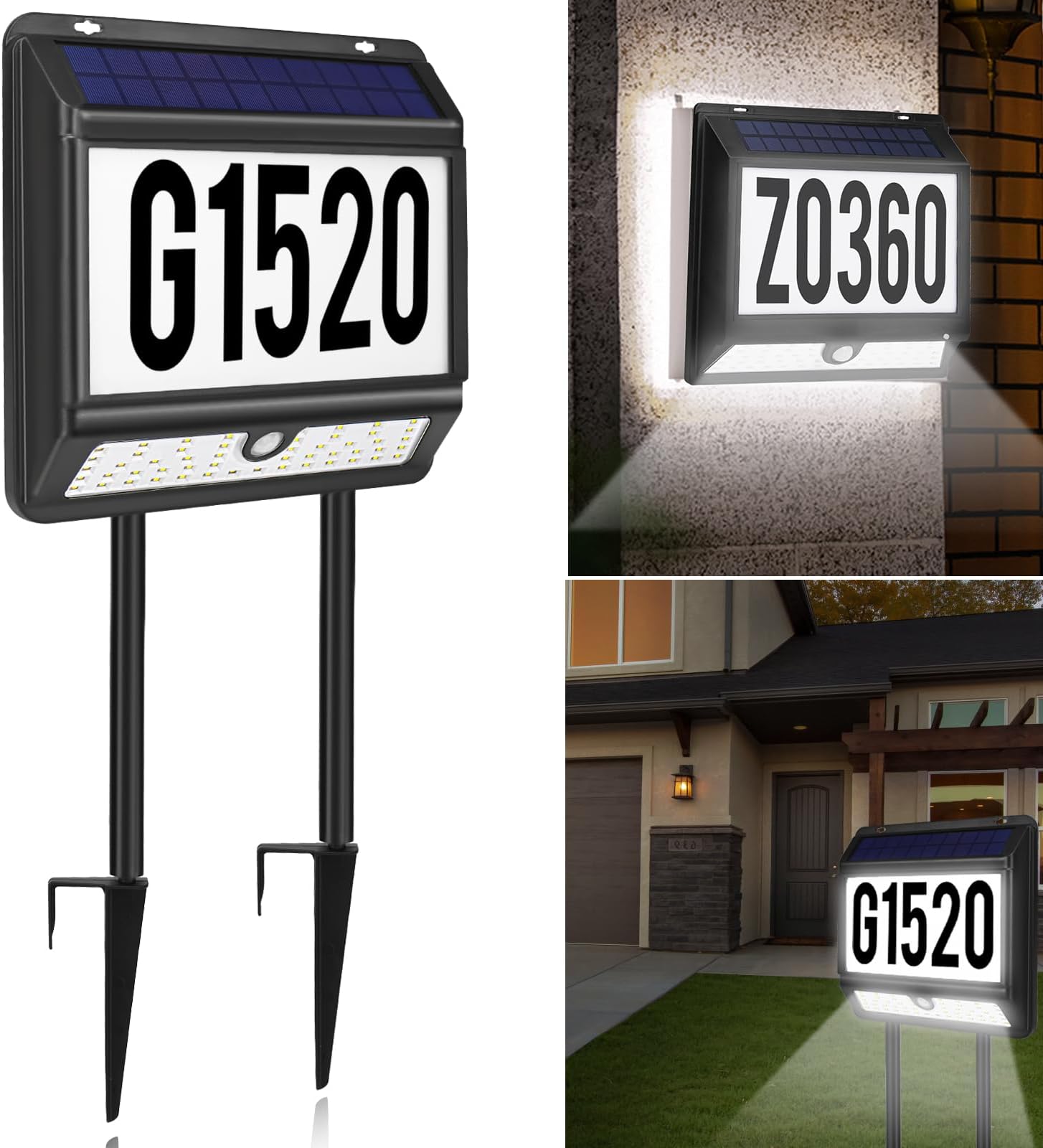 Amazon.com: Solar Address Sign,Solar House Numbers for Outside LED ...