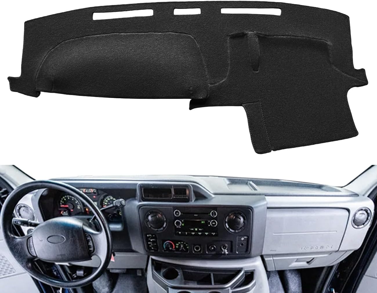 Amazon.com: Dash Cover Mat Custom Fit for Ford Econoline E150 E250 E350 ...