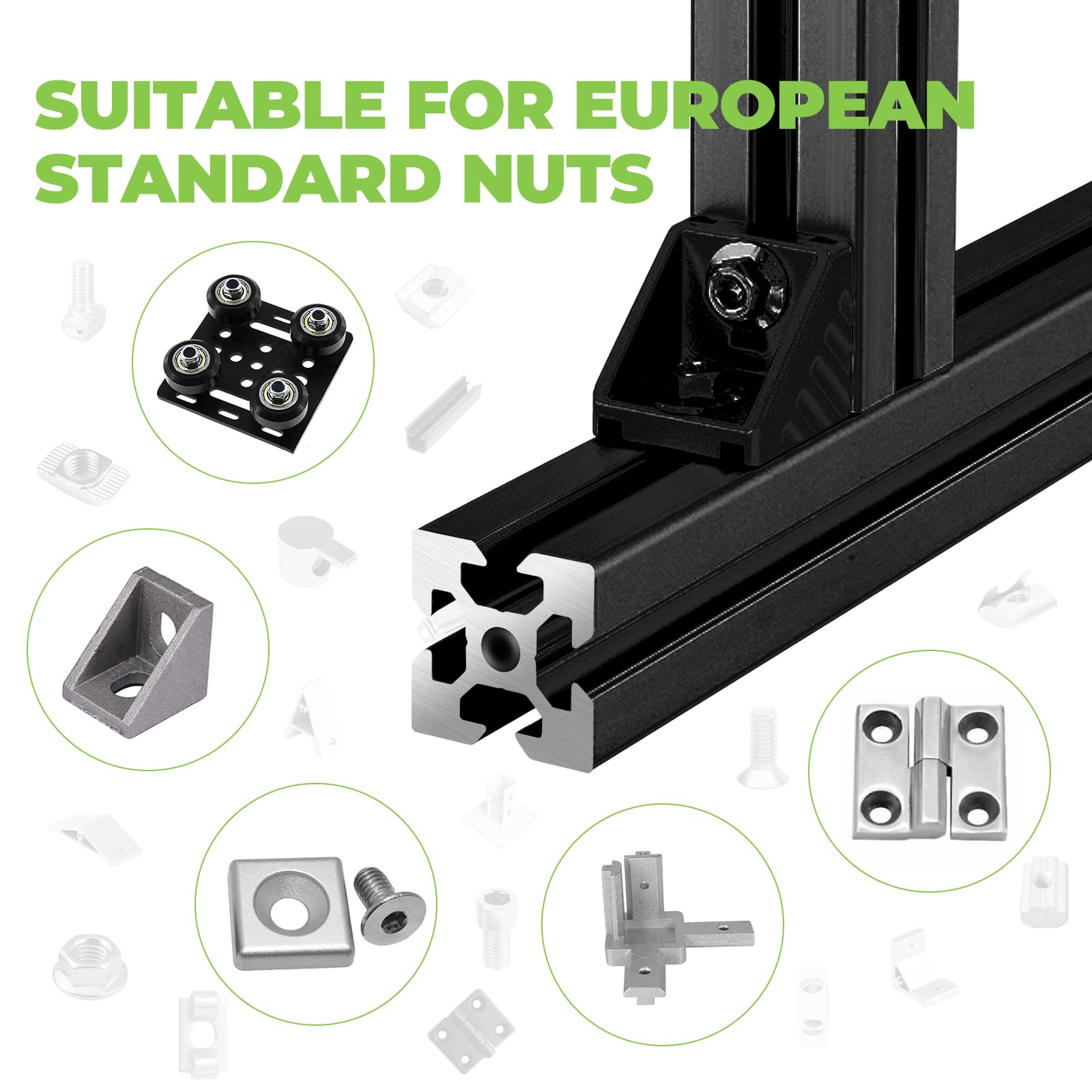 Snapklik.com : 2020 Aluminum Extrusion European Standard, 10pcs V Slot ...