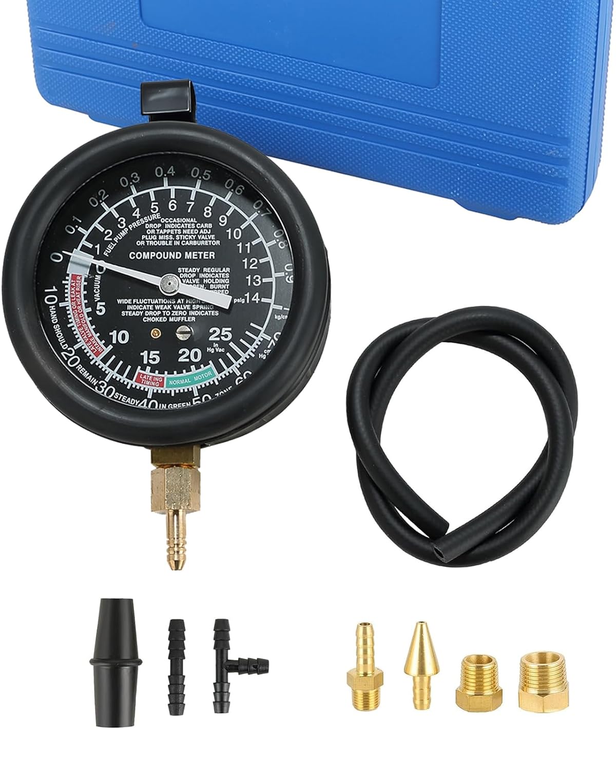 Amazon.com: DASBET Car Vacuum and Fuel Pump Tester Gauge Kit, Fuel Pump ...